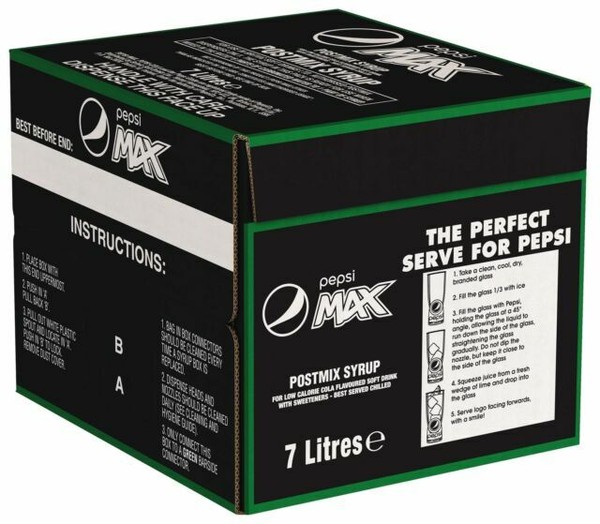 Pepsi Max Bag Postmix Syrup - 1x7ltr for sale online | eBay