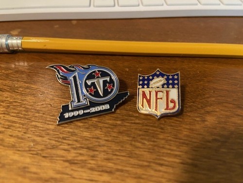 RARE Tennessee Titans 10th Anniversary pin plus authentic NFL shield ...