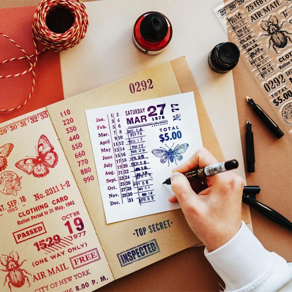 Postage Clear Stamps Air Mail Clear Stamp Vintage Clear Rubber Stamps ...