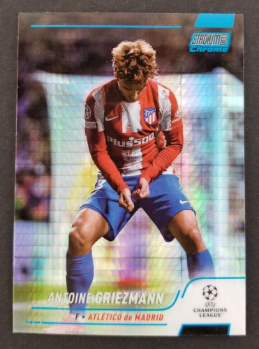 Antoine Griezmann Blue Prism 2022 Topps Stadium Club Chrome Soccer Card ...