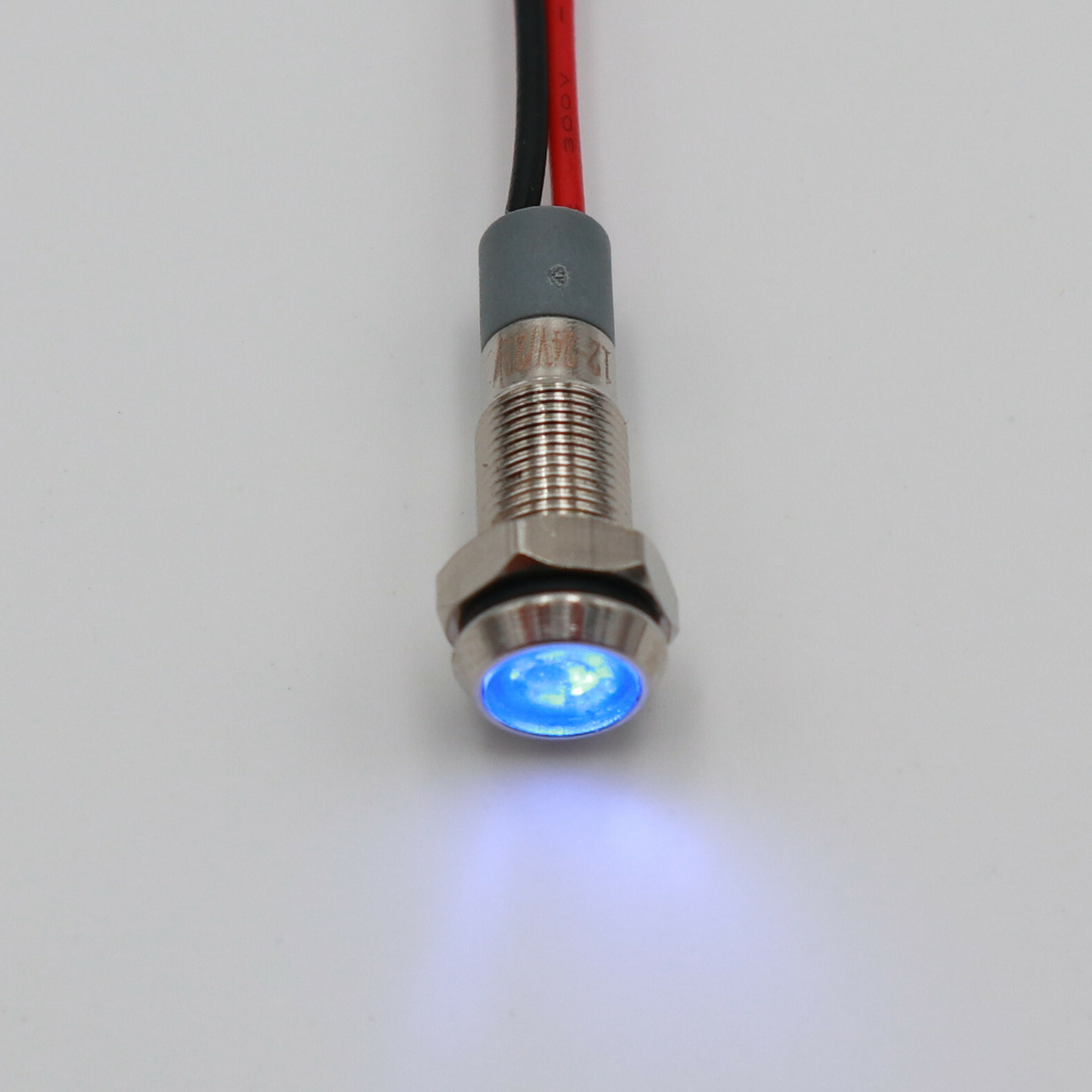 5Pcs 6mm Metal Waterproof 12-24VDC Mini LED Signal Indicator Light With ...