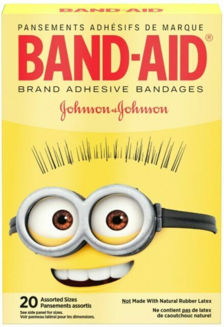 Minions Despicable Me BAND-AID BRAND Adhesive Bandages 2 Boxes of 20 ...
