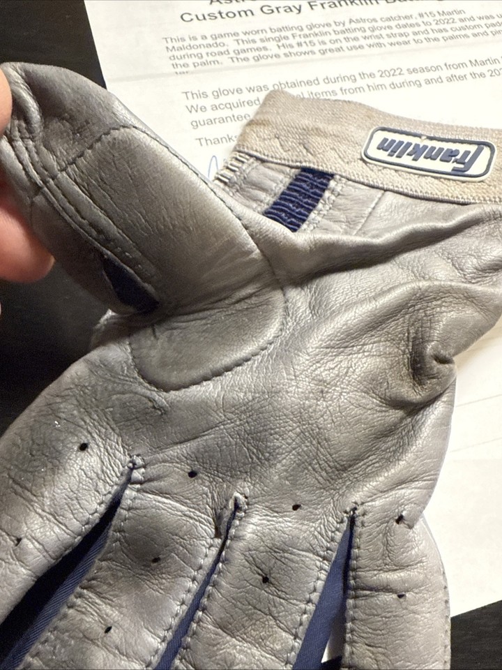 Martin Maldonado Astros Game Used SINGLE Baseball Right Hand BATTING ...