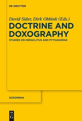 David Sider Doctrine and Doxography (Copertina rigida) Sozomena | eBay
