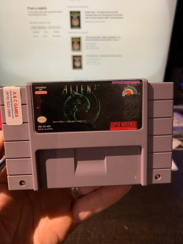 Alien 3 Super Nintendo SNES Authentic Tested And Working Cartridge Only ...