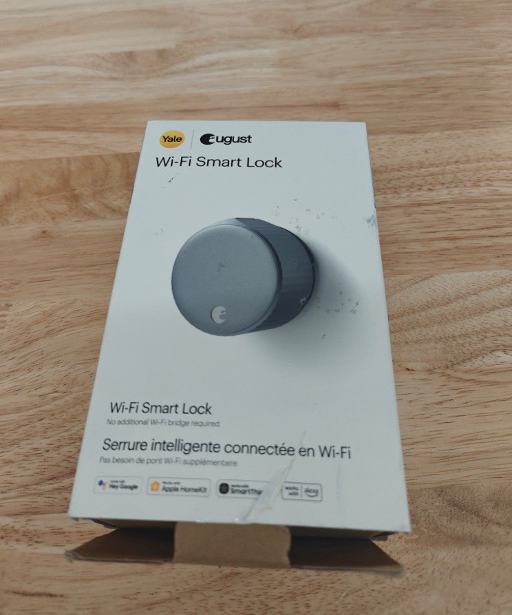 August Home, Silver Wi-Fi Connected Smart Keyless Entry Door Lock ...