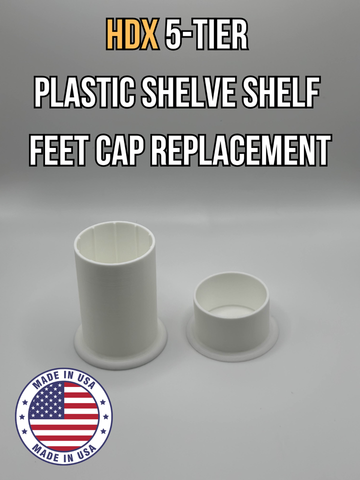 Home Depot HDX 5-Tier Plastic Shelve Shelf Feet Cap Replacement ...
