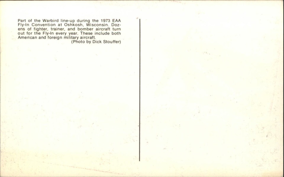 Oshkosh Wisconsin 1973 EAA Fly-In Convention ~ Warbird military ...