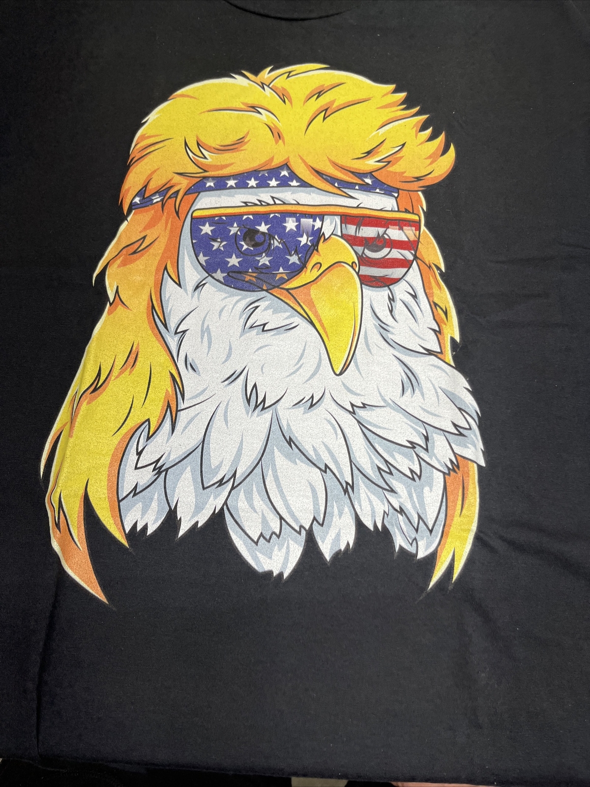 Merica USA Patriotic Mullet Eagle 4th of July Flag Men’s T-Shirt 2XL ...