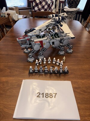 BRICKZ Star Wars Republic Dropship AT-OT 10195 + Wolf Pack Clone & Lego ...
