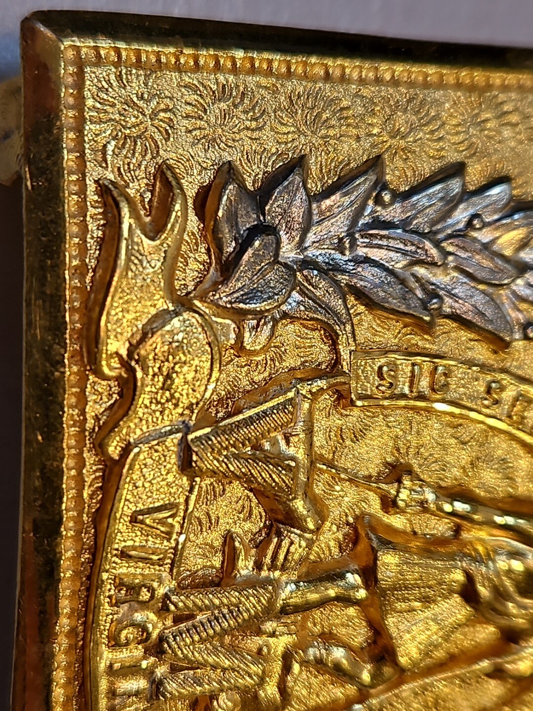 Very Rare VMI Civil War Sword Plate Belt Buckle Virginia Militia 14D87 ...