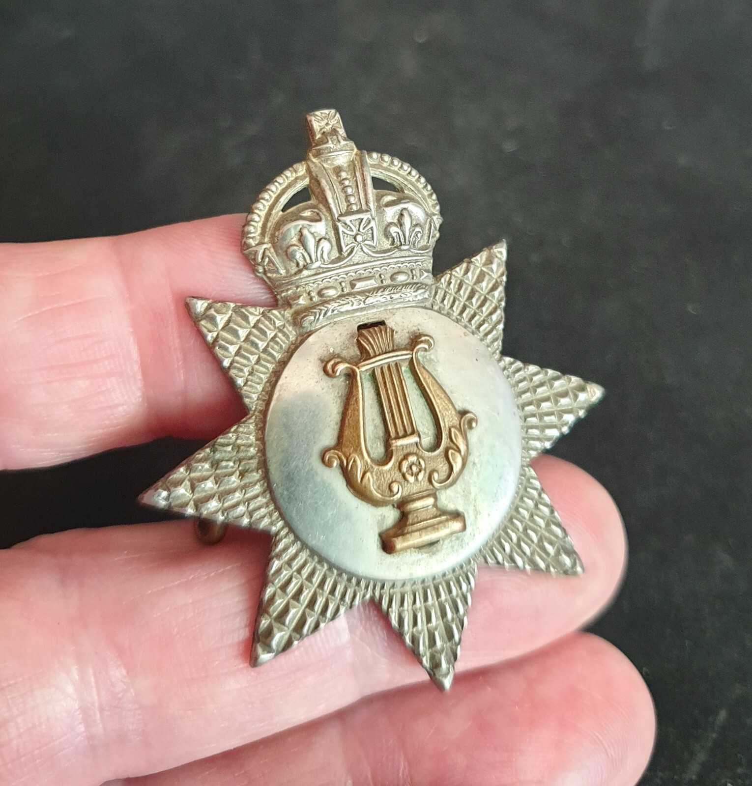 WW1 and WW2 eras British Army Military Bandmaster's Silver-Metal Cap ...