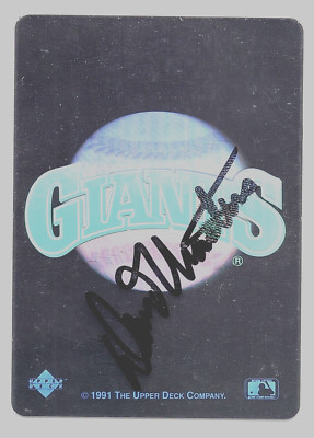 Dave Masters Autograph On A Upper Deck Hologram - San Francisco Giants ...