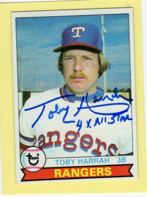 Autographed Toby Harrah 1979 four X ALL STAR added #234 Rangers Free ...