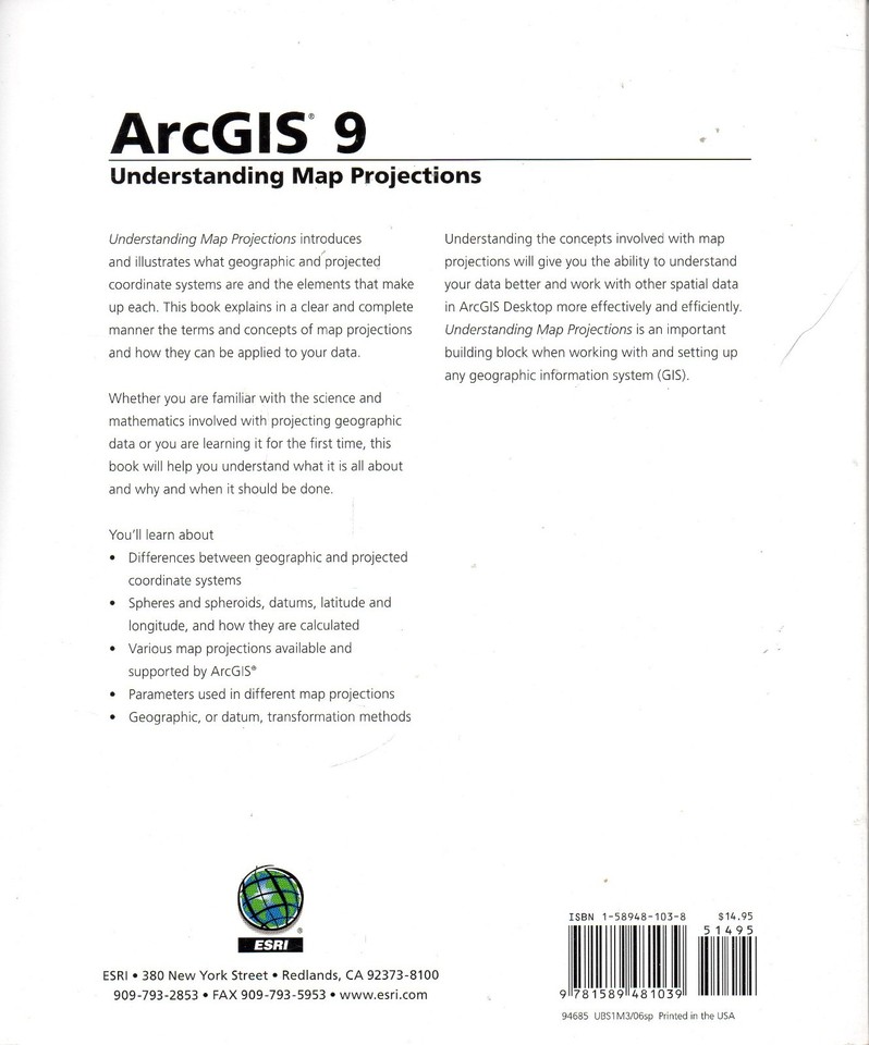 ArcGIS 9: Understanding Map Projections - Geographic Information System ...