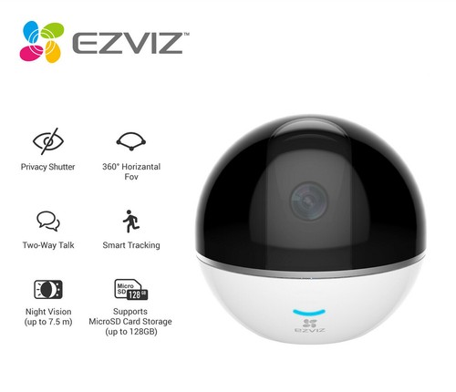 EZVIZ C6TC, Full-Room Coverage, Full HD 1080p Wi-Fi pan-tilt camera ...