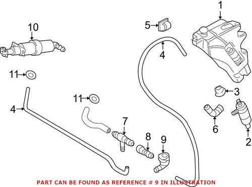Audi 6R0955665 Genuine OEM Factory Original Washer Hose Union for sale ...