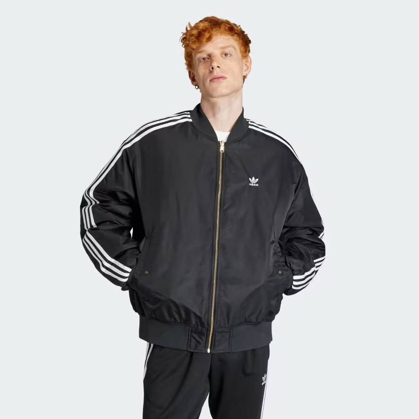 Adidas Originals ADILENIUM OVERSIZED REVERSIBLE BOMBER JACKET IW3641 | eBay