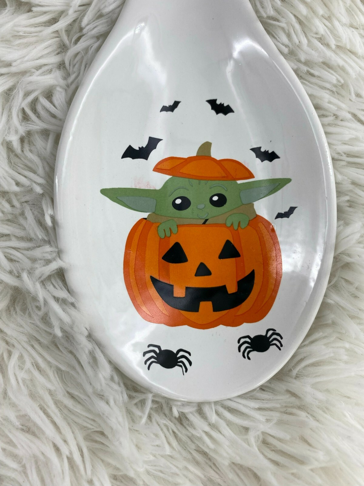Disney Halloween Spoon Rest Baby Yoda Star Wars The Mandalorian Ceramic ...