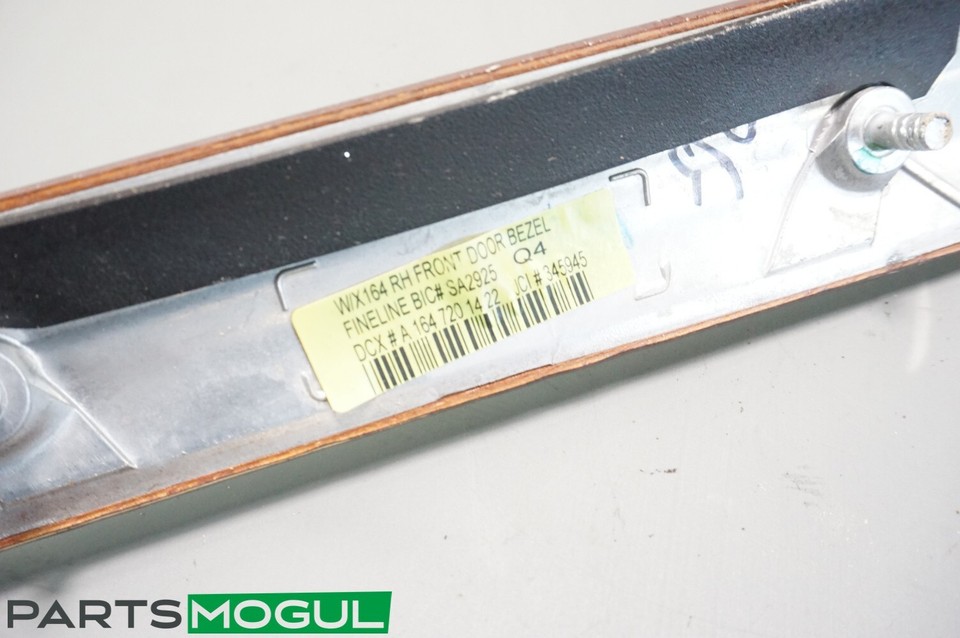 06-12 Mercedes W164 ML350 GL450 ML550 Front Right Door Panel Wood Trim ...