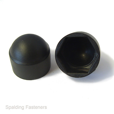 Black Nylon Plastic Hex Dome Nut & Bolt Cap Covers - Available From M5 ...