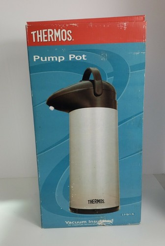 Thermos Glass Vacuum Insulated Pump Pot 2.0 Qt 1.9L Model PP1900 NOS ...