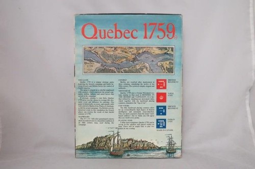 Columbia Games - Quebec 1759 - French & Briitsh Fight For NA Block Game ...