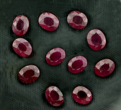 ONE 4.5mm x 3.5mm Oval Natural Mong Hsu Mogok Ruby Gem Stone Gemstone ...