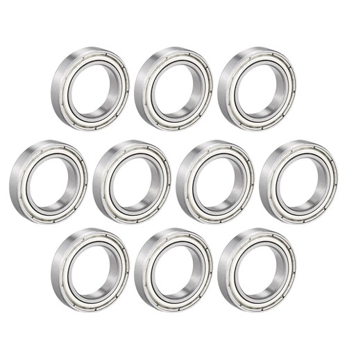 10pcs Deep Groove Ball Bearing 6802Z Single Shield 15mmx24mmx5mm Chrome ...