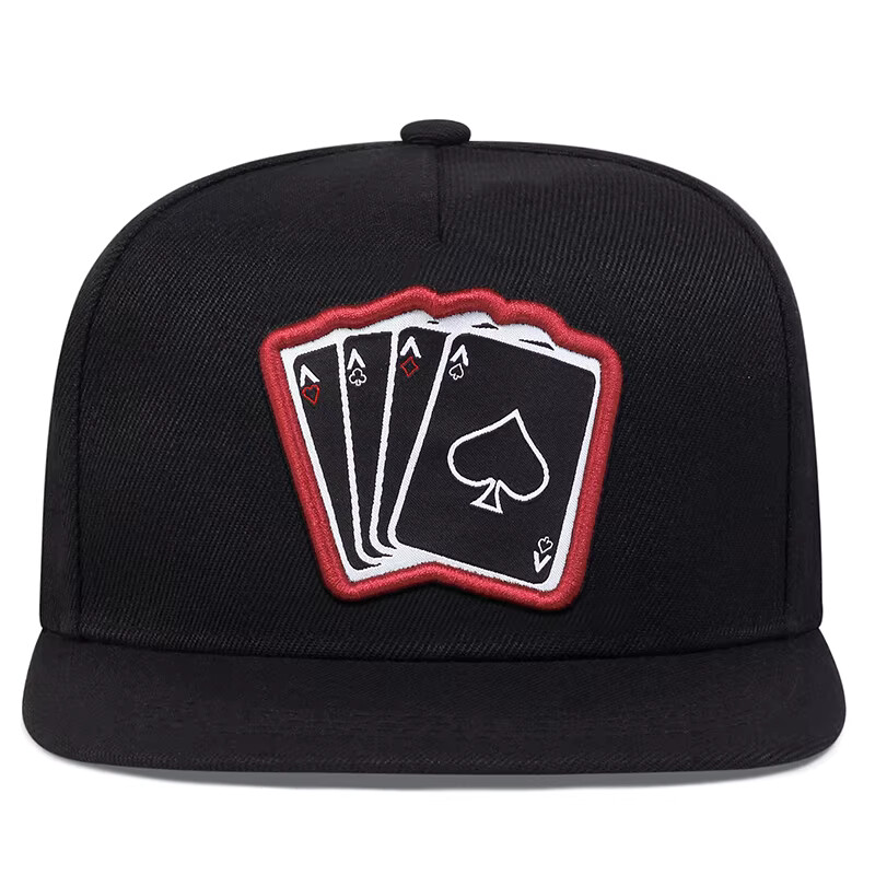 Four Aces Adjustable Hip-Hop Baseball Cap Snapback Hat Embroidered Logo ...