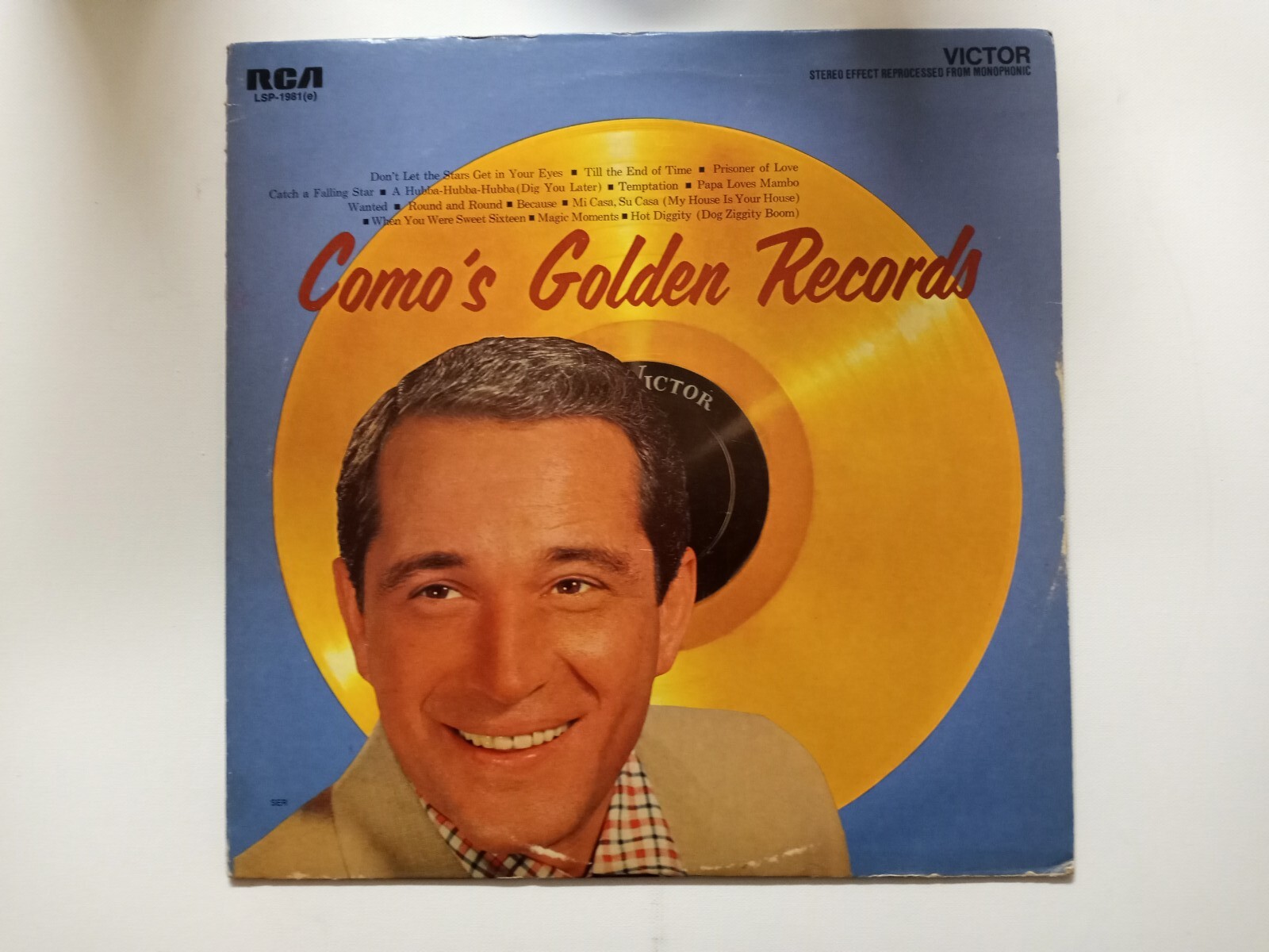 Perry Como Como's Golden Records Vinyl LP Record from 1958 on RCA LSP ...