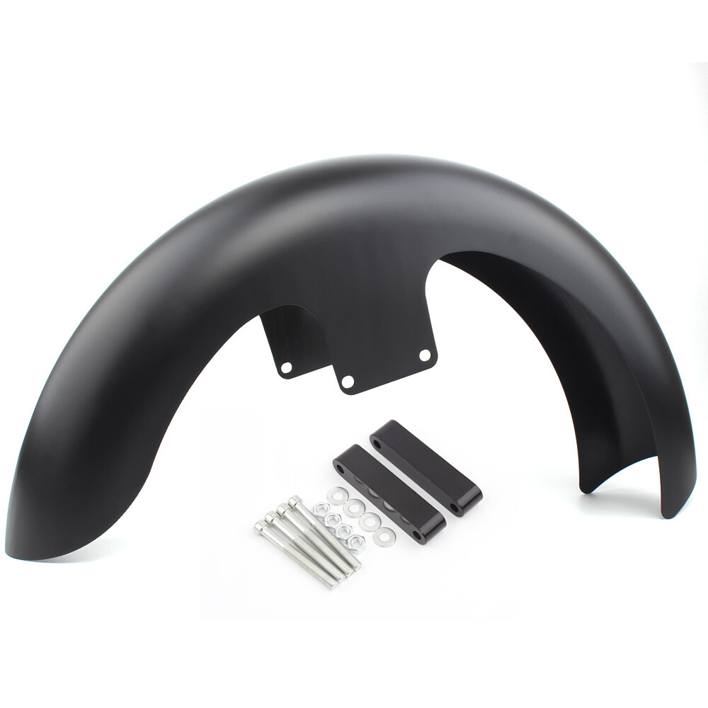 Matt Black 21" Wrap Around Front Fender For Harley Bagger Touring ...