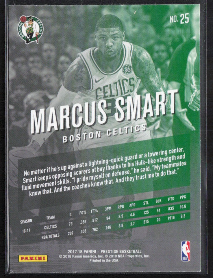 2017 Panini Prestige Marcus Smart #25 | eBay