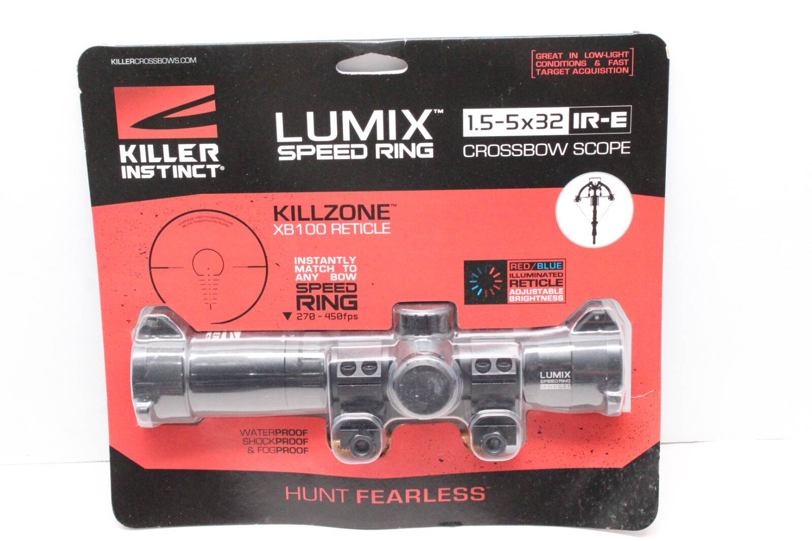 Killer Instinct's Lumix Speed Ring Crossbow Scope 1.5-5X32 Illuminated ...