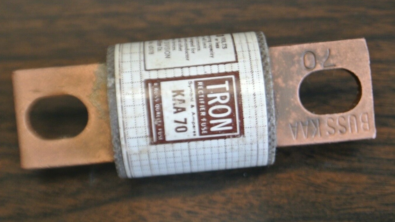 BOX of 5 / BUSSMANN / TRON KAA70 RECTIFIER FUSES / 130V / 70A / NEW ...