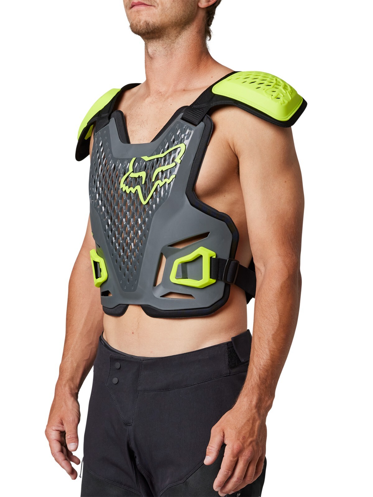 Fox MX R3 Chest Roost Protector Black White Red Adult Guard/Deflector ...