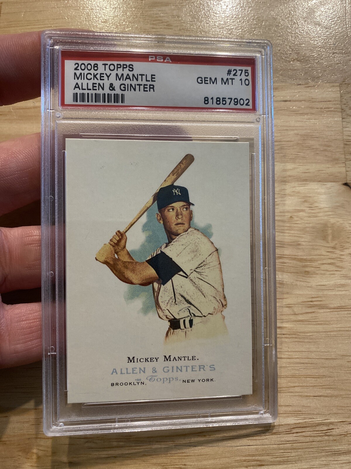 Mickey Mantle PSA 10 Topps Allen Ginter GEM MINT New York Yankees ...