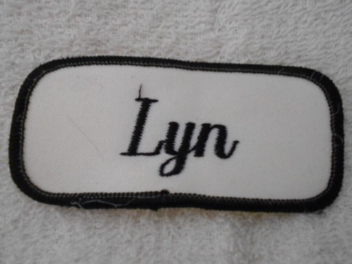 LYN USED EMBROIDERED VINTAGE SEW ON NAME PATCH TAGS ASSORTED COLORS | eBay