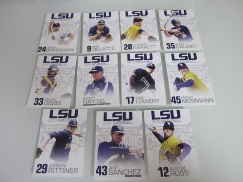 LSU TIGERS 2010 BASEBALL TEAM ISSUED CARD SET | eBay