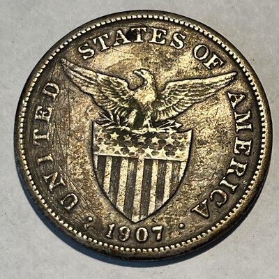 1907 S One Peso Filipinas United States Of America Silver Large Coin | eBay