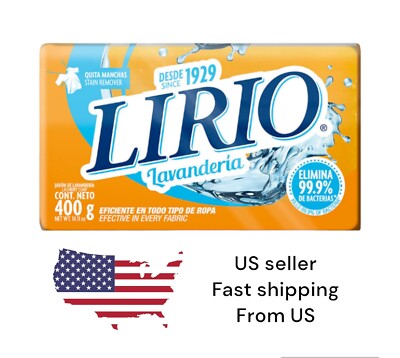 Lirio Jabón De Barra Para Lavar 400g/Lirio Laundry Detergent Soap Bar ...