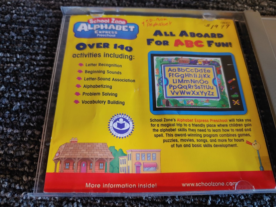 School Zone Alphabet Express Preschool CD over 140 activities | eBay