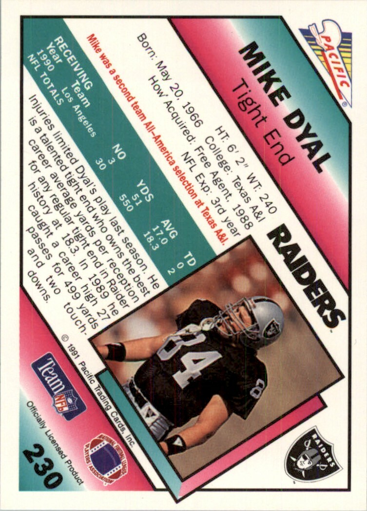 1991 Pacific Mike Dyal #230 | eBay