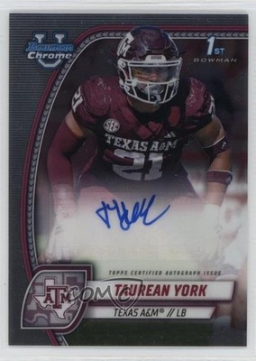 2024 Bowman U Chrome Prospect Taurean York #PA-TYO Auto 17wa | eBay