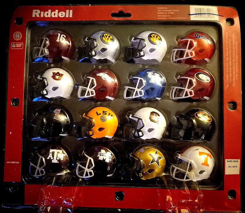 Riddell SEC Pocket Size Mini Helmets Conference Set / July 2016 / Set ...