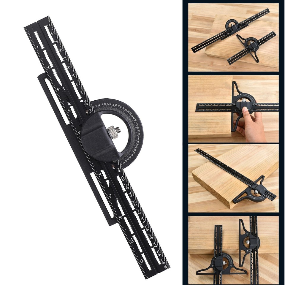 Combination Angle Ruler Multi Function Movable Woodworking Horizontal ...