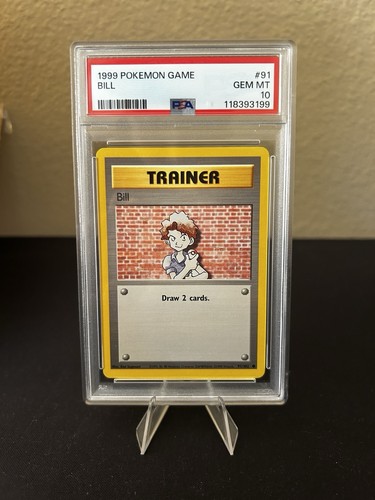 1999 POKEMON GAME 91 BILL TRAINER PSA 10 GEM MINT BASE SET UNLIMITED | eBay