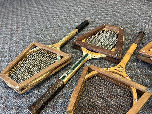VINTAGE TENNIS RACQUETS LOT wall art man cave decor Restaurant racket ...