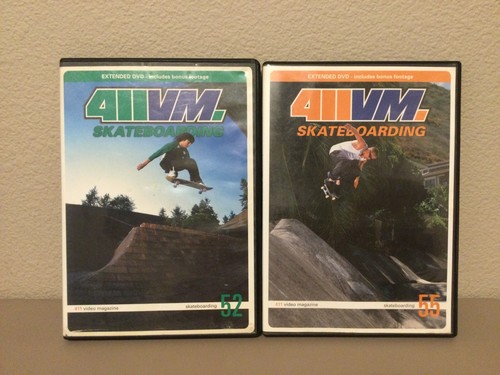 (2) 411VM Skateboarding DVD's - Issue #52 & Issue #55 - TESTED ...