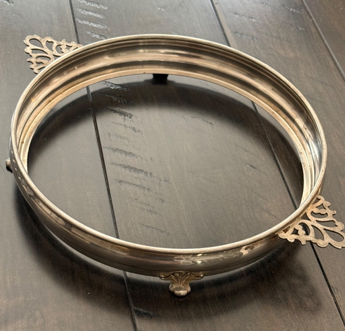 Vintage Crescent Silver Plate Large 10-inch Stand Pedestal Centerpiece ...